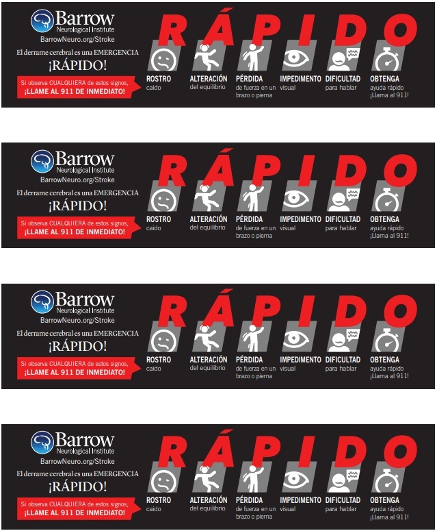 "RÁPIDO" Bookmark - Barrow Neurological Institute