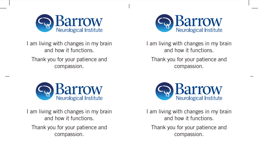 Alzheimer's Patient Cards - Barrow Neurological Institute