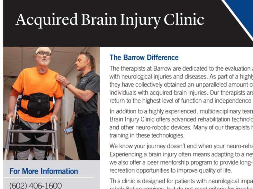 Neuro-Rehabilitation Center | Barrow Neurological Institute