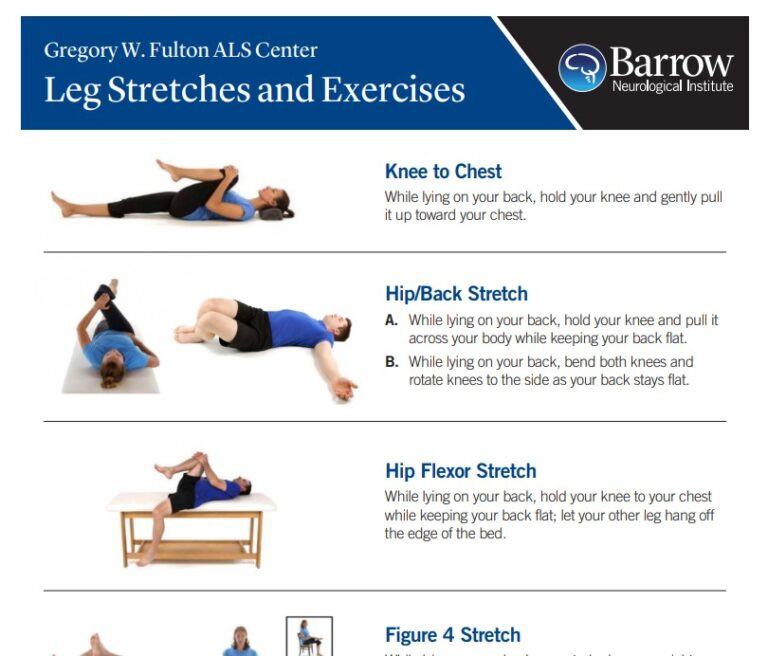 Leg Stretches and Exercises - Barrow Neurological Institute